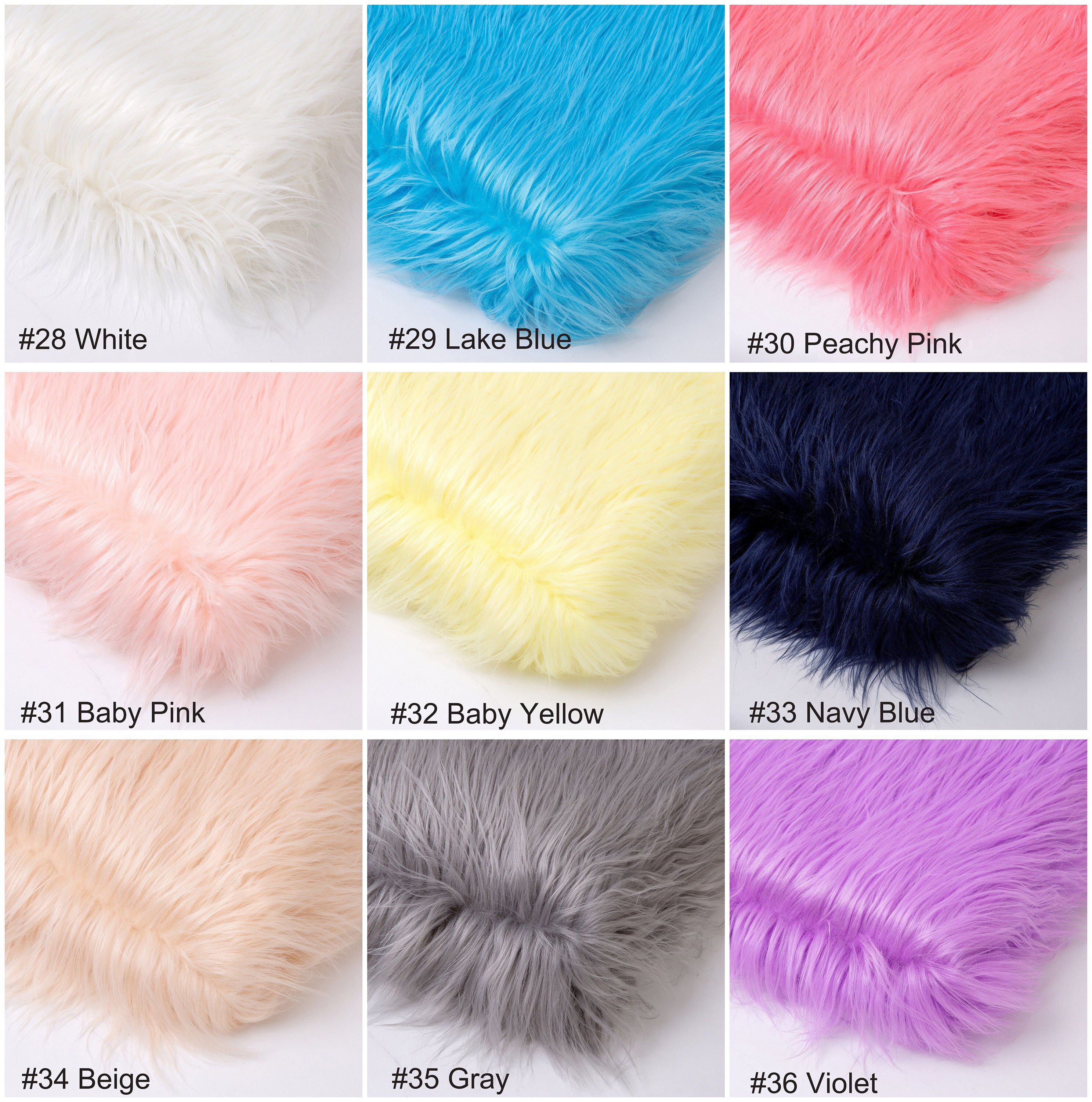 Multicolored Faux Fur Fabric,super Long Pile Shaggy Furs,luxury Doll ...