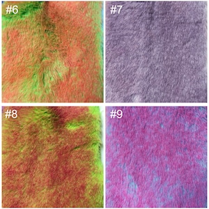 Bi-colored Faux Fox Fur With Pink Tips,orange Fuzzy Faux Fur Fabric for ...