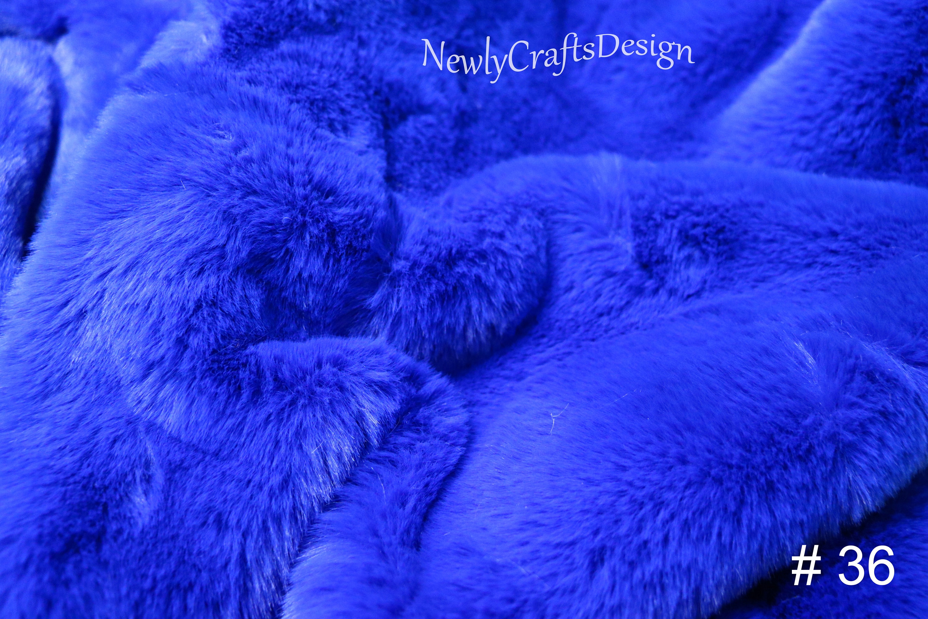 Royal Blue Fuzzy Faux Fur Fabric, Rabbit Fur,ultra Soft Fun Fur for DIY ...