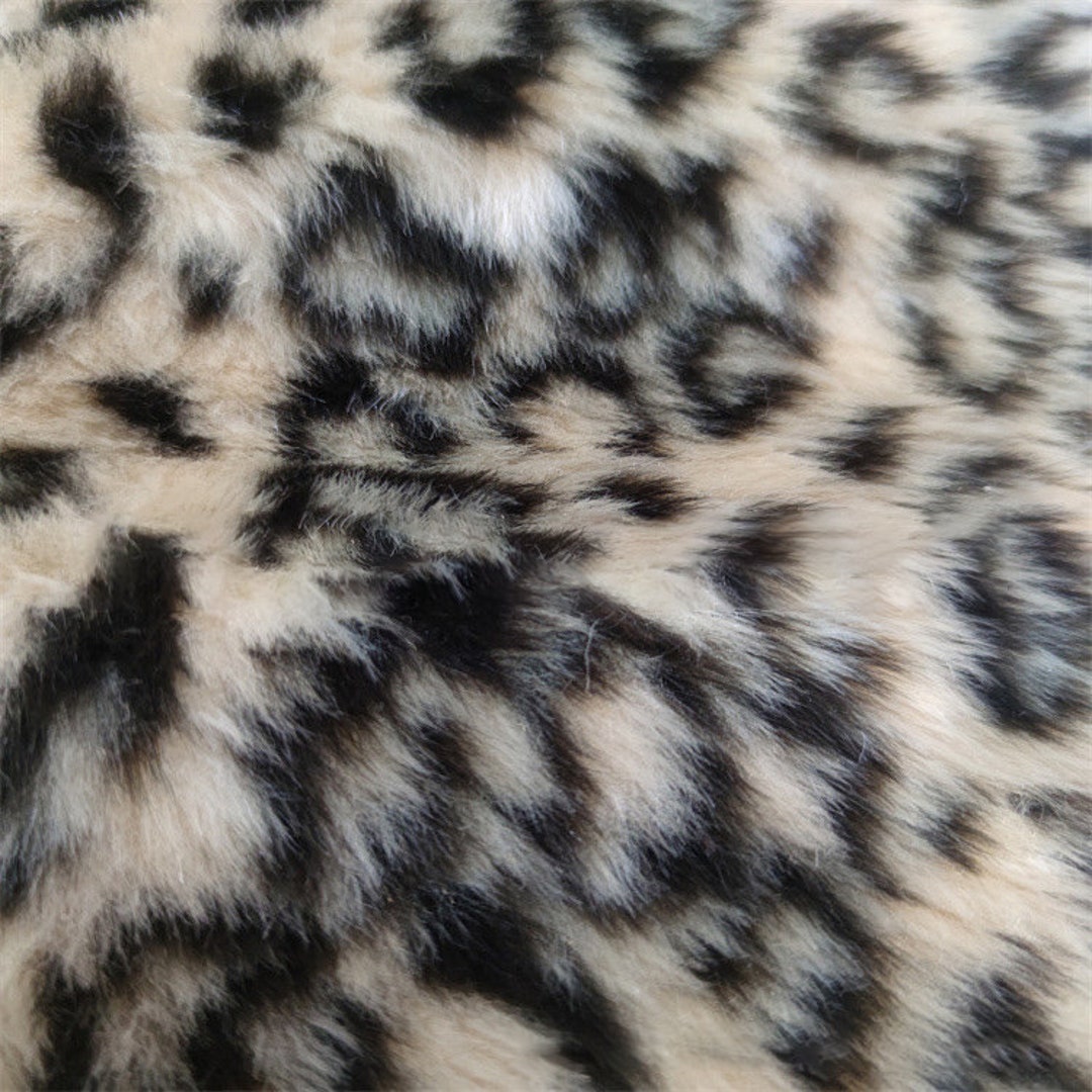 Leopard Print Faux Fur Fabric,brown Rabbit Fake Fur for Winter Warmer ...