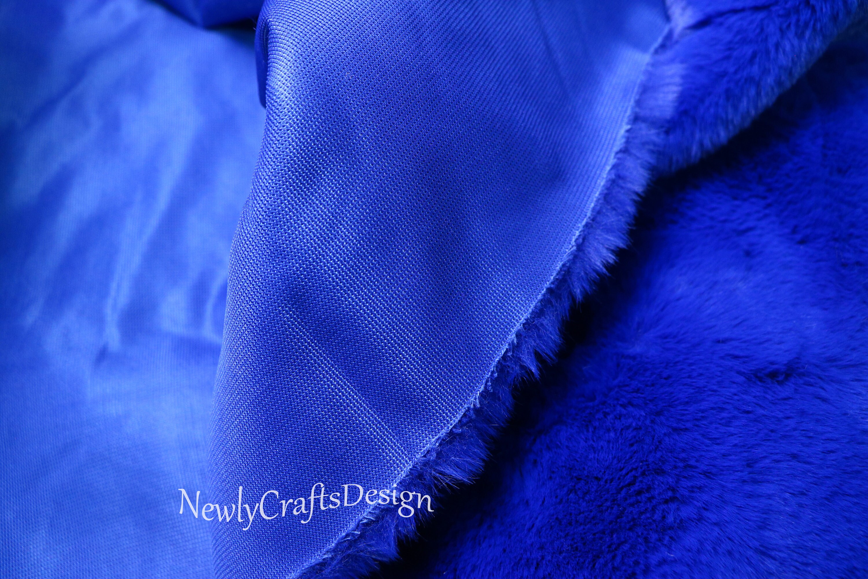 Royal Blue Fuzzy Faux Fur Fabric, Rabbit Fur,ultra Soft Fun Fur for DIY ...