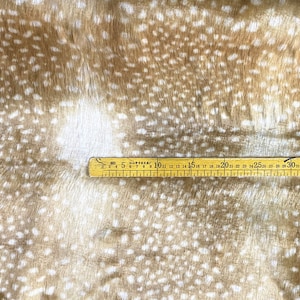 Spotted Deer Fleece Fabric,reindeer Printed Long Pile Plush Faux Fur ...