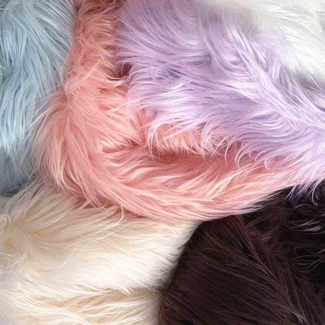 Colorful Faux Fur Fabric,super Long Pile Shaggy Furs,cosplay Luxury ...