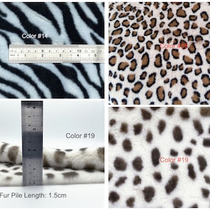 Leopard Print Soft Faux Fur Fabric,luxury Animal Print Faux Fur for ...