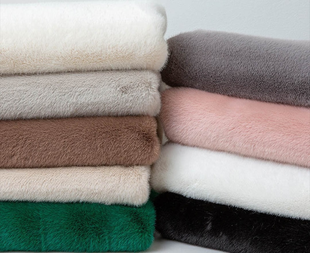 Multicolored Faux Fur Fabric, Faux Minky Fur, Ultra Soft Fursuit ...