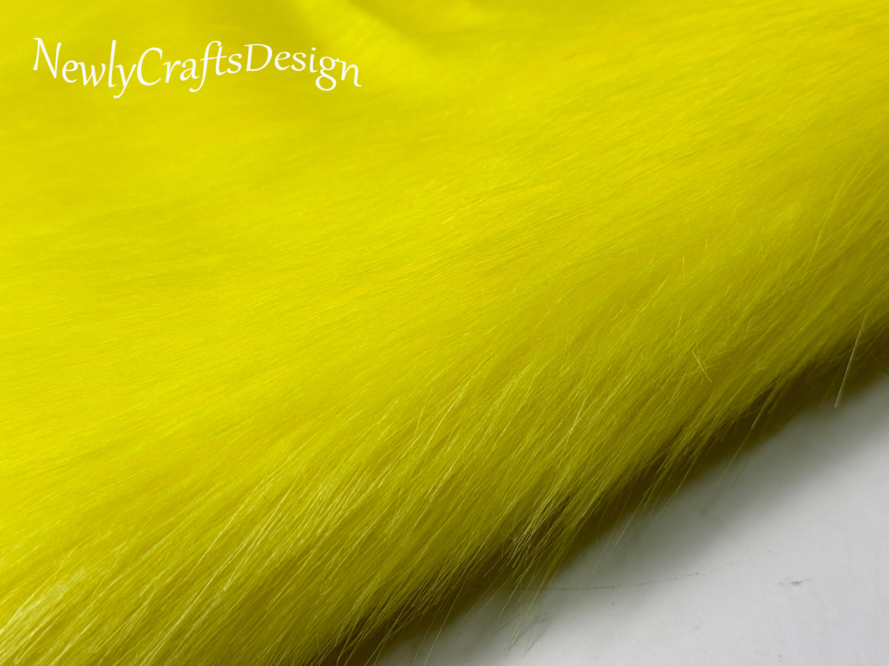 Yellow Faux Fox Fur,heavy Thick Faux Raccoon Fur for Fursuit Paws ...