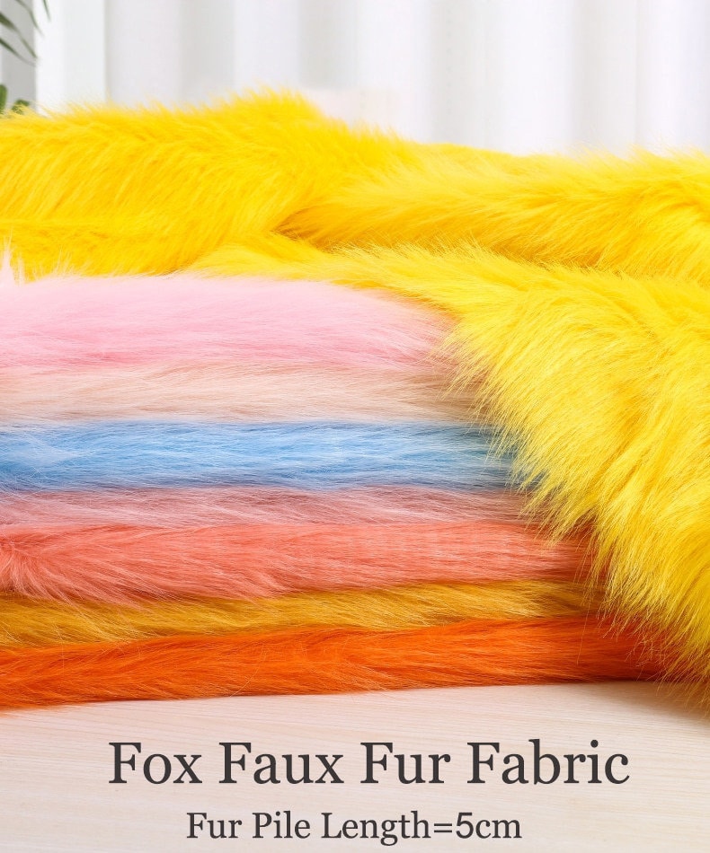 Multicolored Faux Fox Fur,high Density Fluffy Fur for Fursuit Paws ...