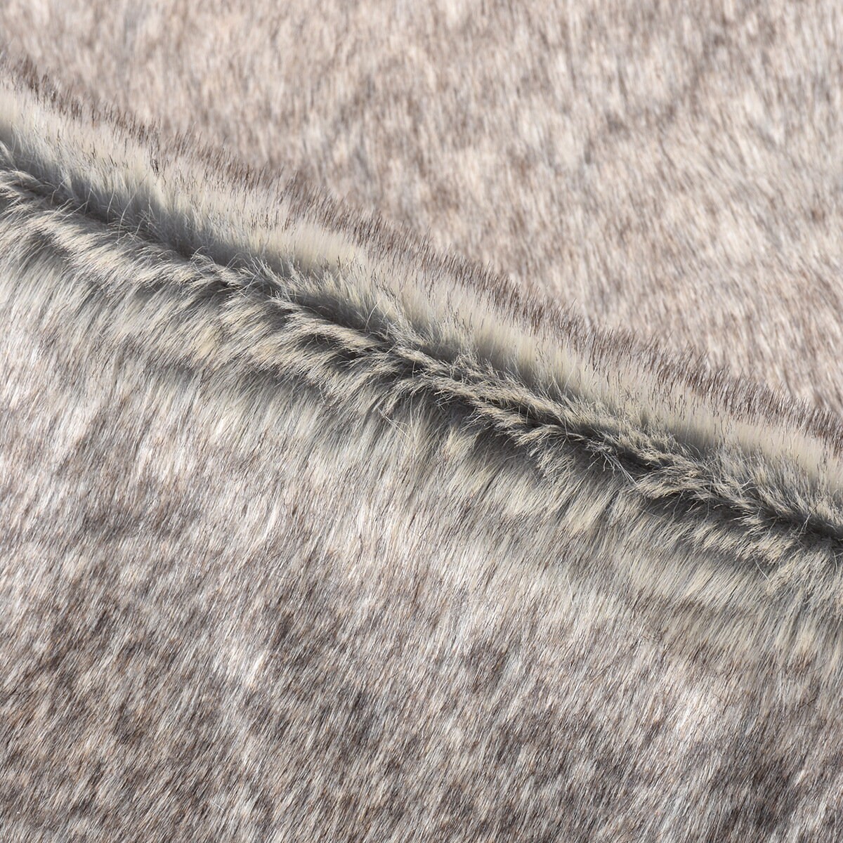 Fox Faux Fur Fabric, Natural Gradient Fade Gray Fox Fur, Long Pile Fun ...