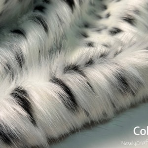 Jacquard Faux Fur Fabric,fluffy Spotted Husky Printed Long Pile Plush ...
