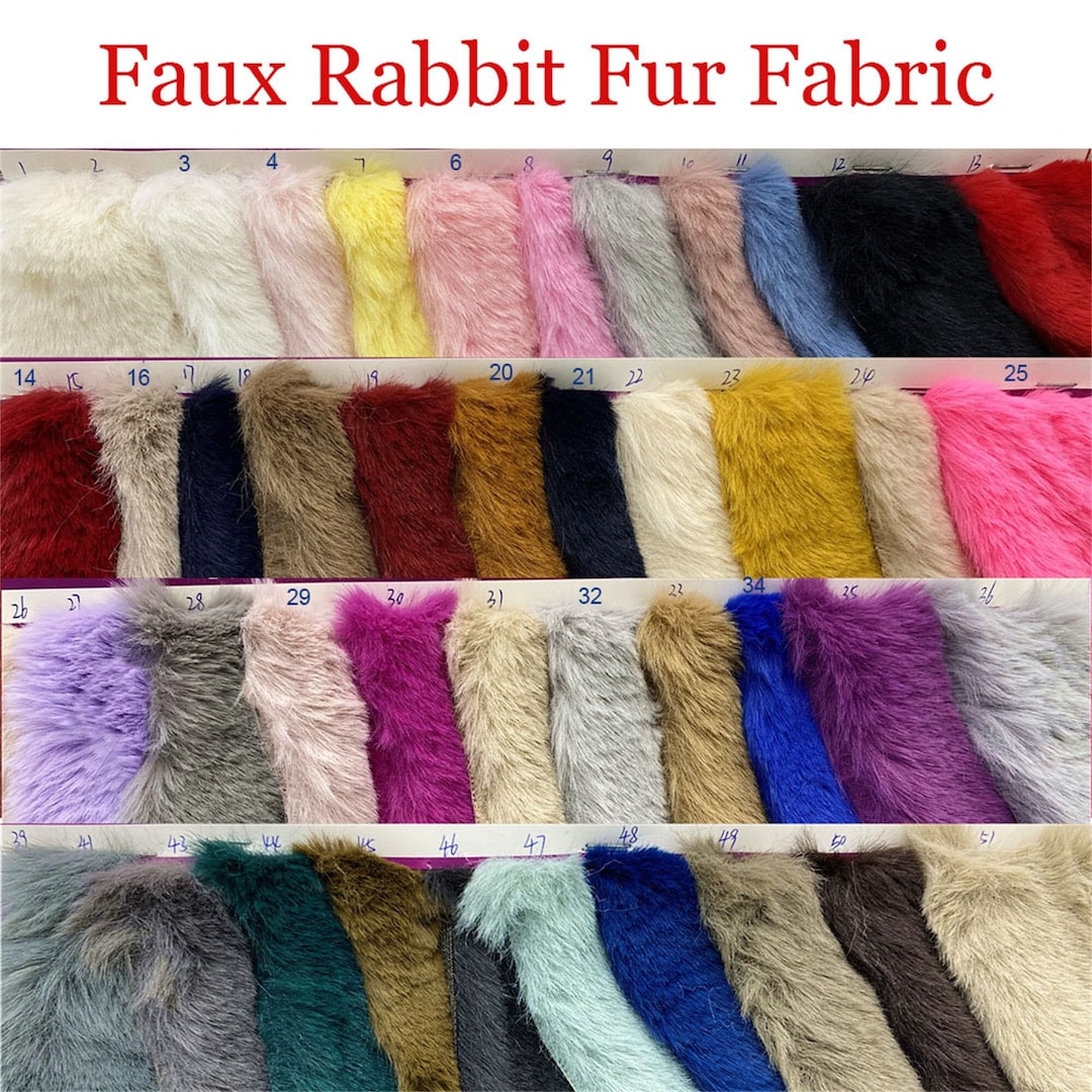 Fluffy Faux Fur Fabric,multi Colored Rabbit Fur for DIY Craft Supplies ...