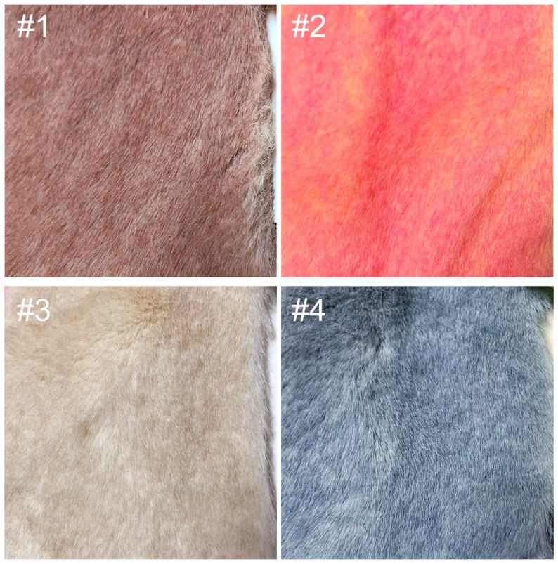 Bi-colored Faux Fox Fur With Pink Tips,orange Fuzzy Faux Fur Fabric for ...