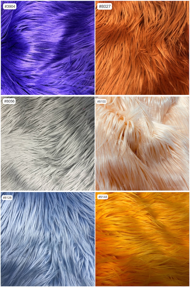 Colorful Faux Fur Fabric,super Long Pile Shaggy Furs,cosplay Costumes ...
