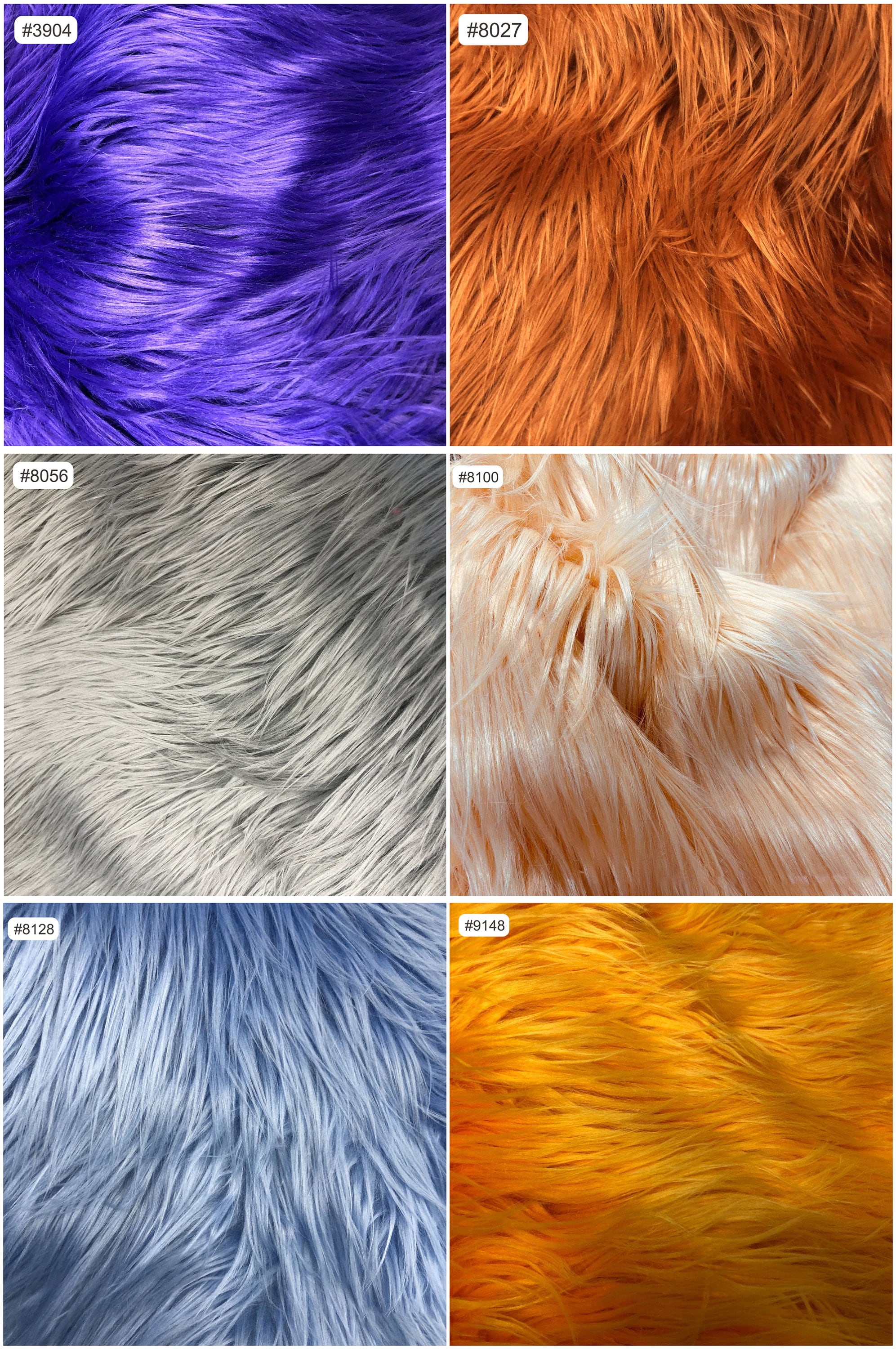 Colorful Faux Fur Fabric,super Long Pile Shaggy Furs,cosplay Costumes ...