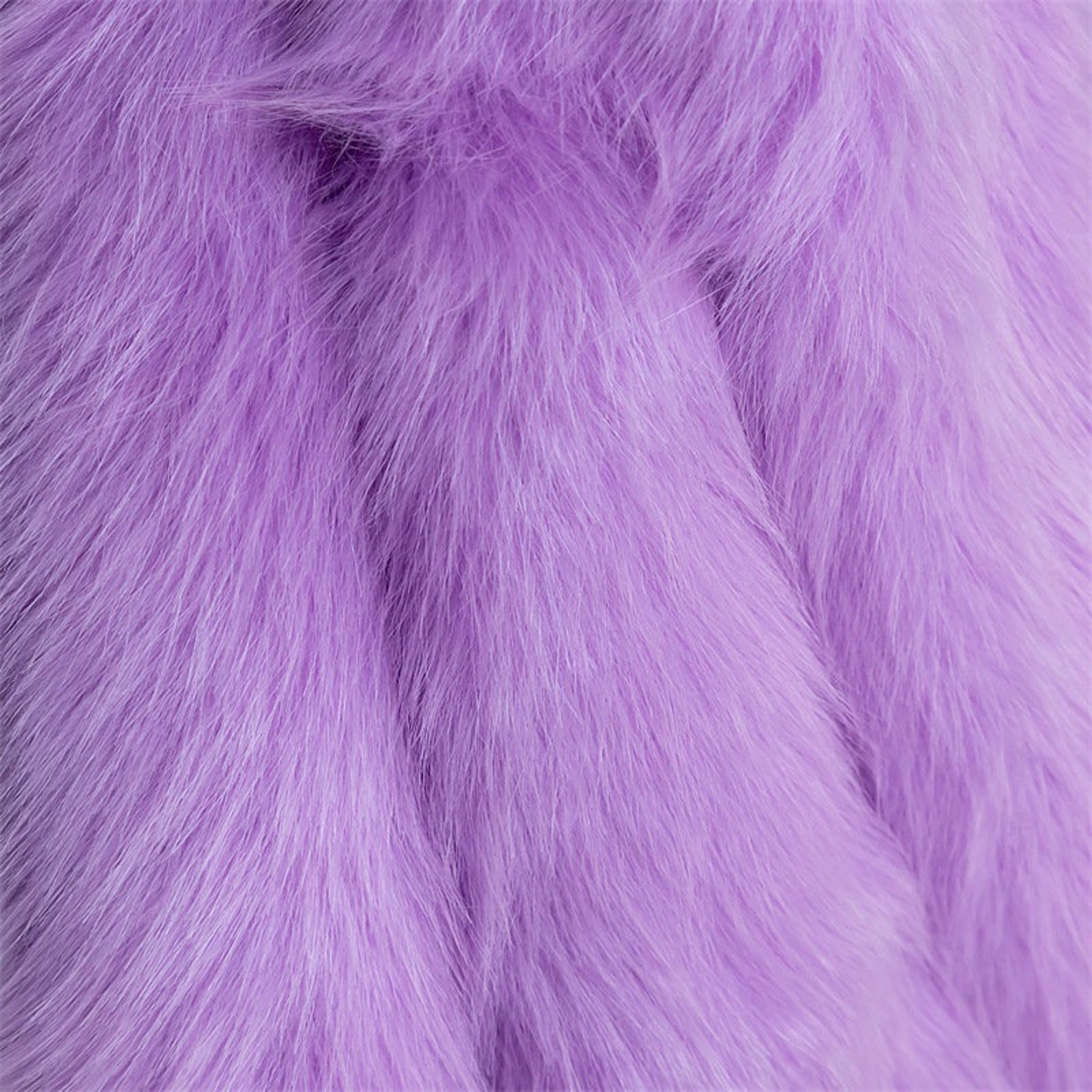 Lavender Fox Faux Fur Fabricfuzzy Long Pile Fun Fur for DIY - Etsy
