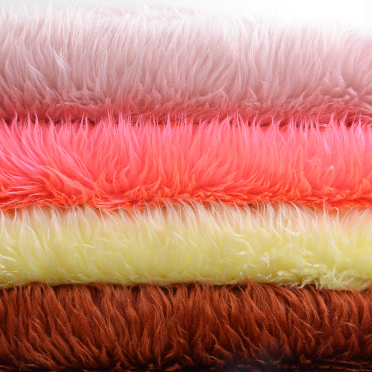 Colorful Faux Fur Fabric,vegan Long Pile Shaggy Furs for Coat Jacket ...