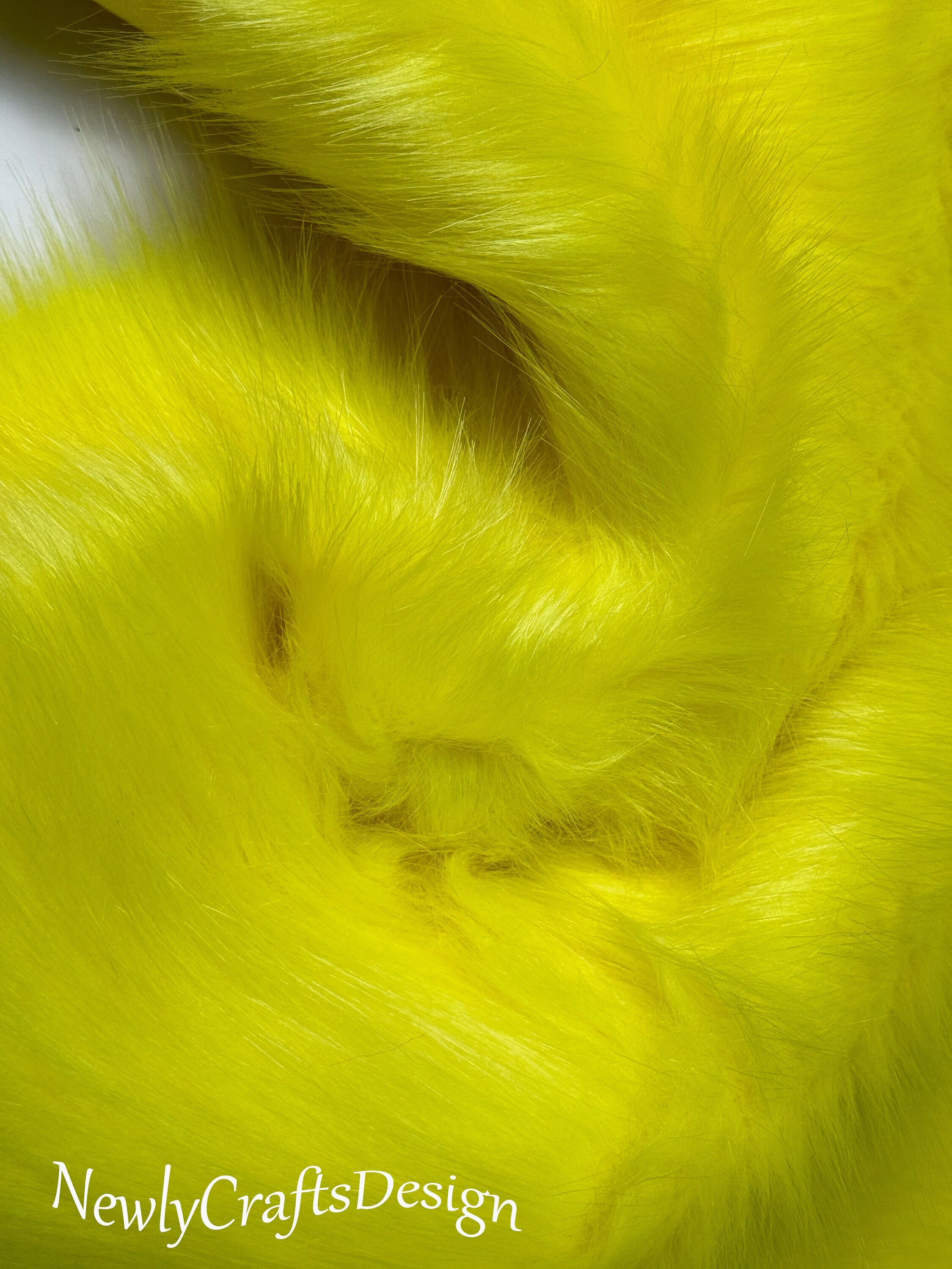 Yellow Faux Fox Fur,heavy Thick Faux Raccoon Fur for Fursuit Paws ...