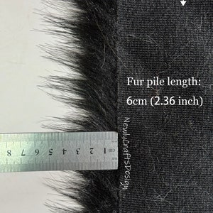 Black Shaggy Faux Fur Fabric,luxury Long Pile Fur,thick Fake Fur,soft ...