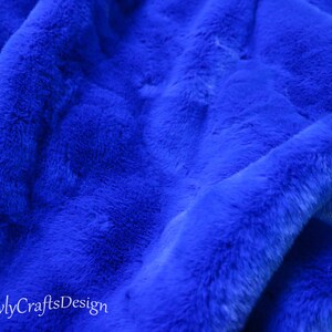 Royal Blue Fuzzy Faux Fur Fabric, Rabbit Fur,ultra Soft Fun Fur for DIY ...