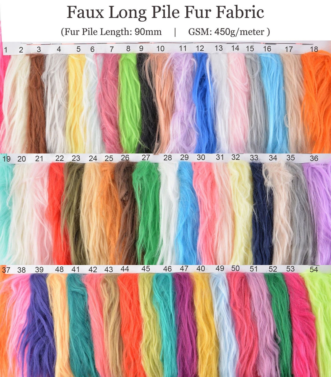 Extra Long Pile Shaggy Furs,solid Color Faux Fur Fabric,luxury Plush ...