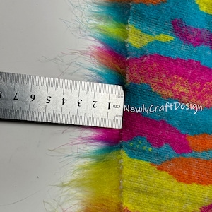 Rainbow Shaggy Fur,colorful Wavy Faux Fur Fabric,stripe Long Pile Fur ...