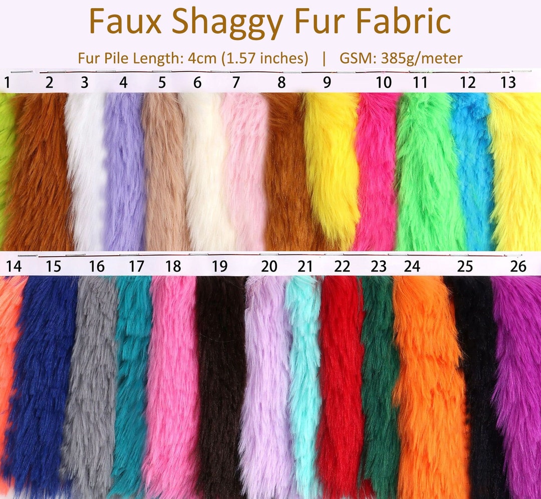 Solid Shaggy Faux Fur Fabric,long Pile Luxury Shag Fur for Pet Beds ...