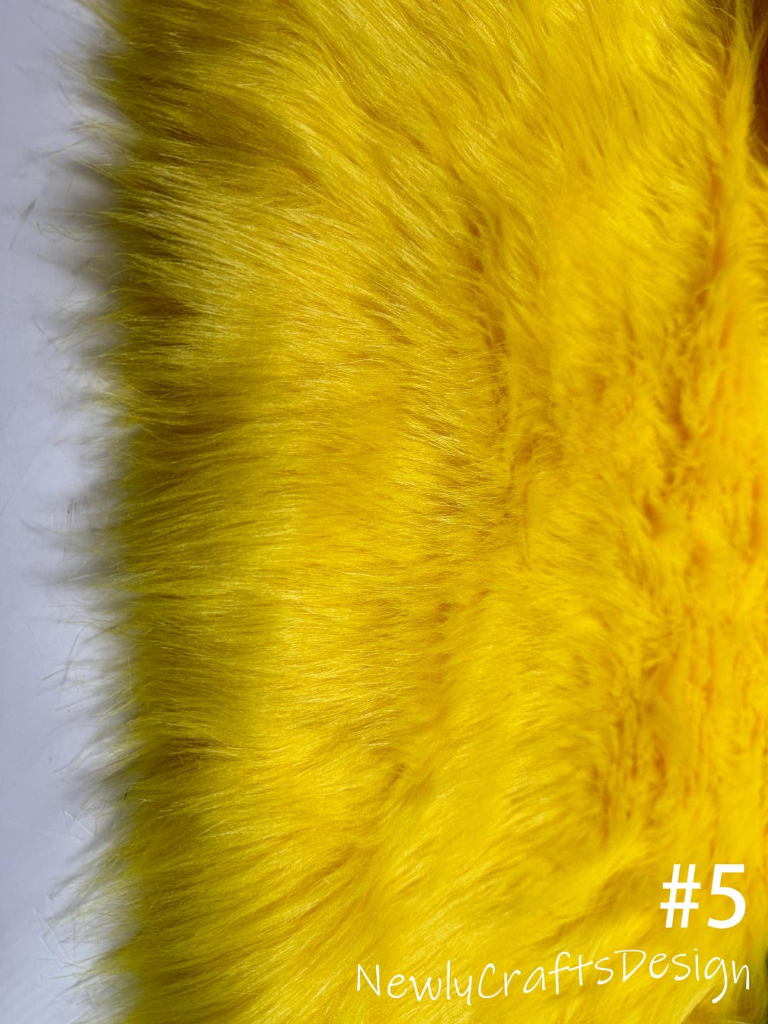 Yellow Faux Fur Fabric,long Pile Fox Fur,vegan Faux Animal Fur for ...
