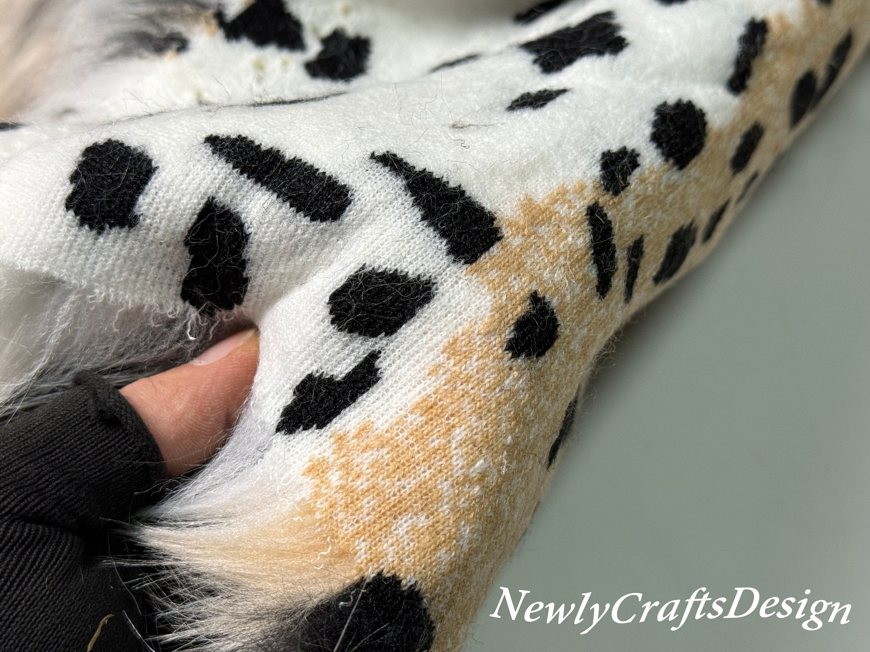Leopard Faux Fur Fabric,animal Print Fursuit Fur,jacquard Plush Cosplay ...