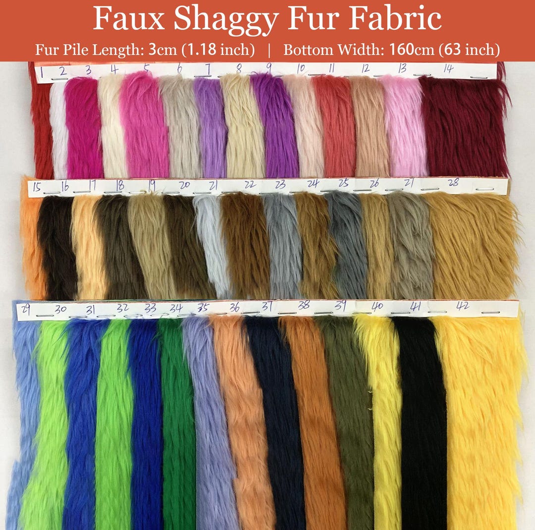 Vegan Shaggy Faux Fur Fabric,short Pile Luxury Shaggy Fur for DIY Craft ...
