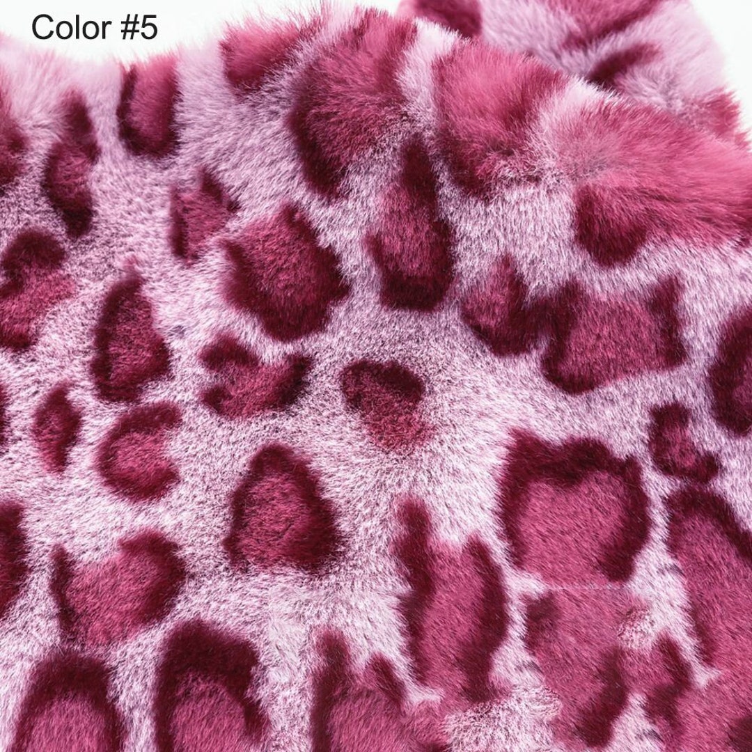 Leopard Print Soft Faux Fur Fabric,luxury Animal Print Faux Fur for ...