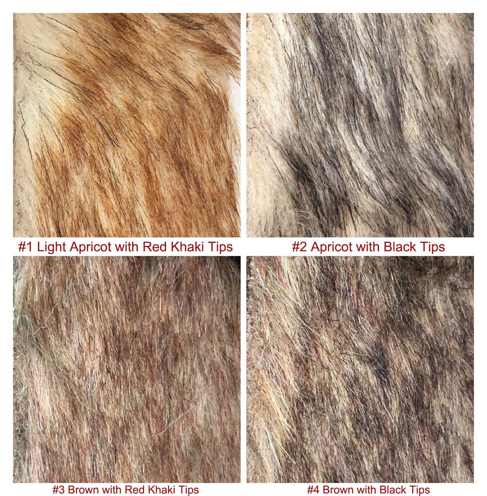 Short Pile Faux Raccoon Fur With Black Tips,bi-colored Fluffy Wolf Fur ...