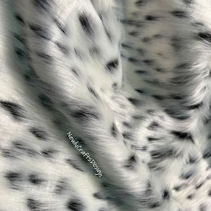 Jacquard Faux Fur Fabric,fluffy Spotted Husky Printed Long Pile Plush ...