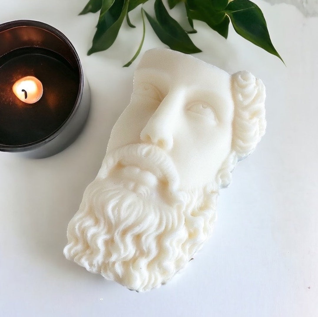 Man Candle, ZEUS Face Candle, Sculpture Home Decoration, Housewarming ...