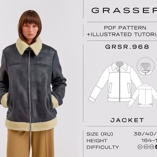 Bomber Jacket Pattern - Etsy