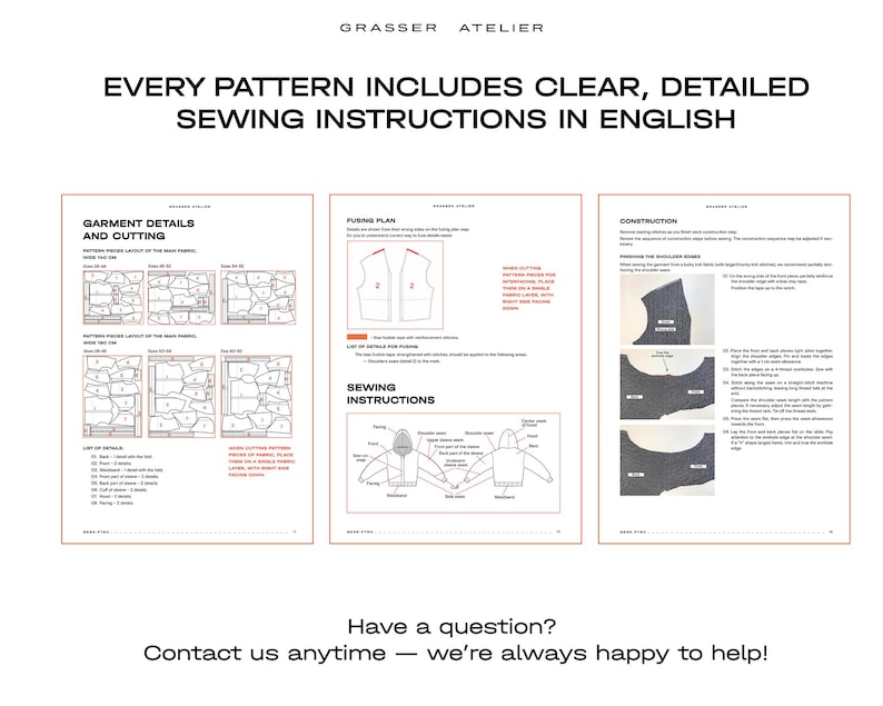 Jersey Dress Sewing Pattern PDF Sizes 38 / 40 / 42 (RU) | Grasser ...