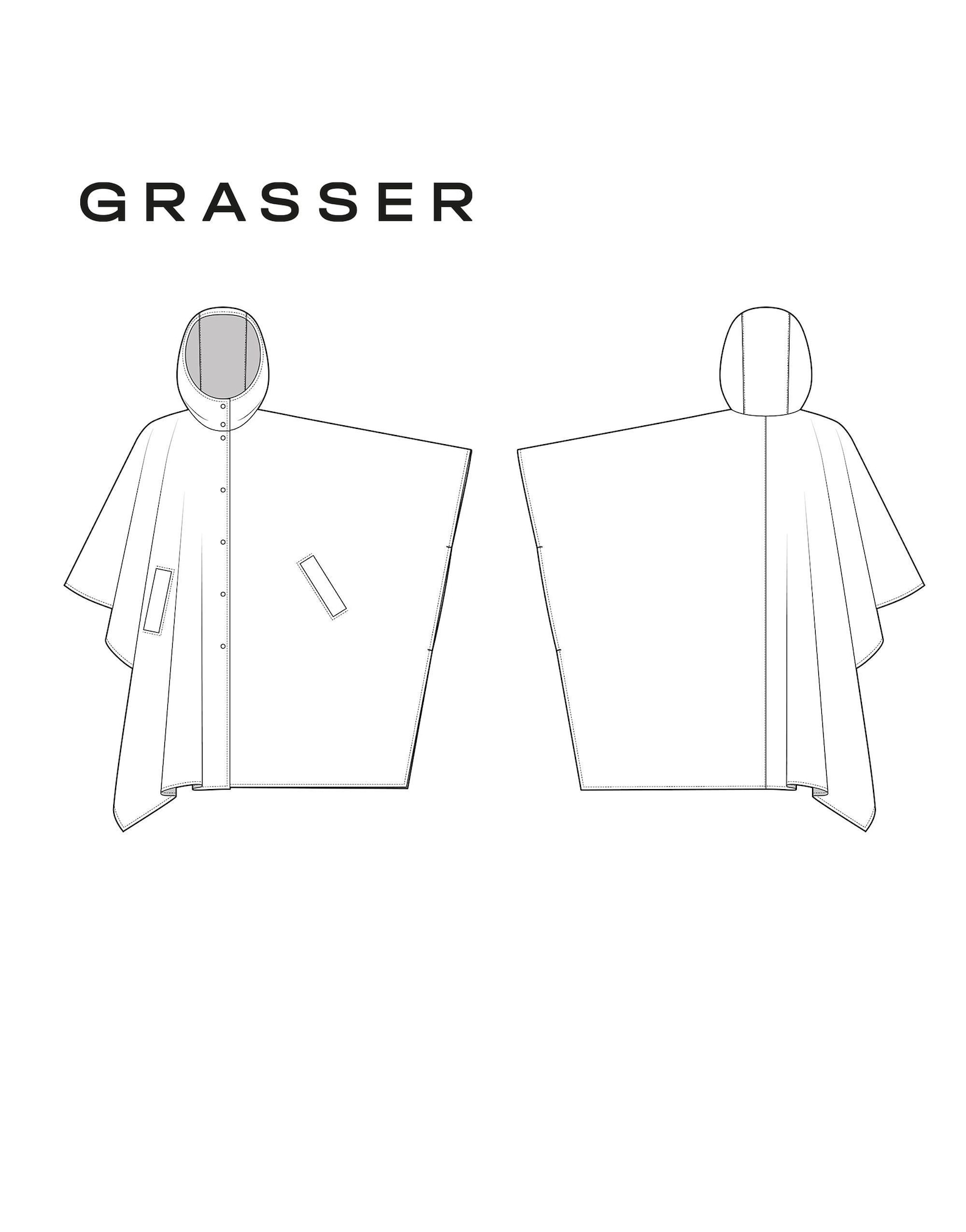 Raincoat Pdf Sewing Pattern for Women Size 38–42 (RU) | Model No. 1097 ...