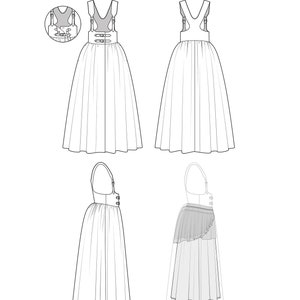 Overall Dress Pdf Sewing Pattern for Women | Sizes 38 / 40 / 42 (RU ...
