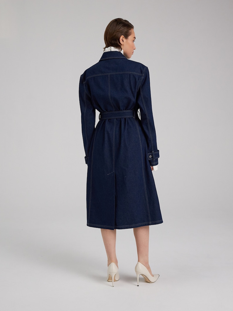 Denim Trench Coat Sewing Pattern PDF | Unlined Coat DIY | Sizes 46 / 48 ...