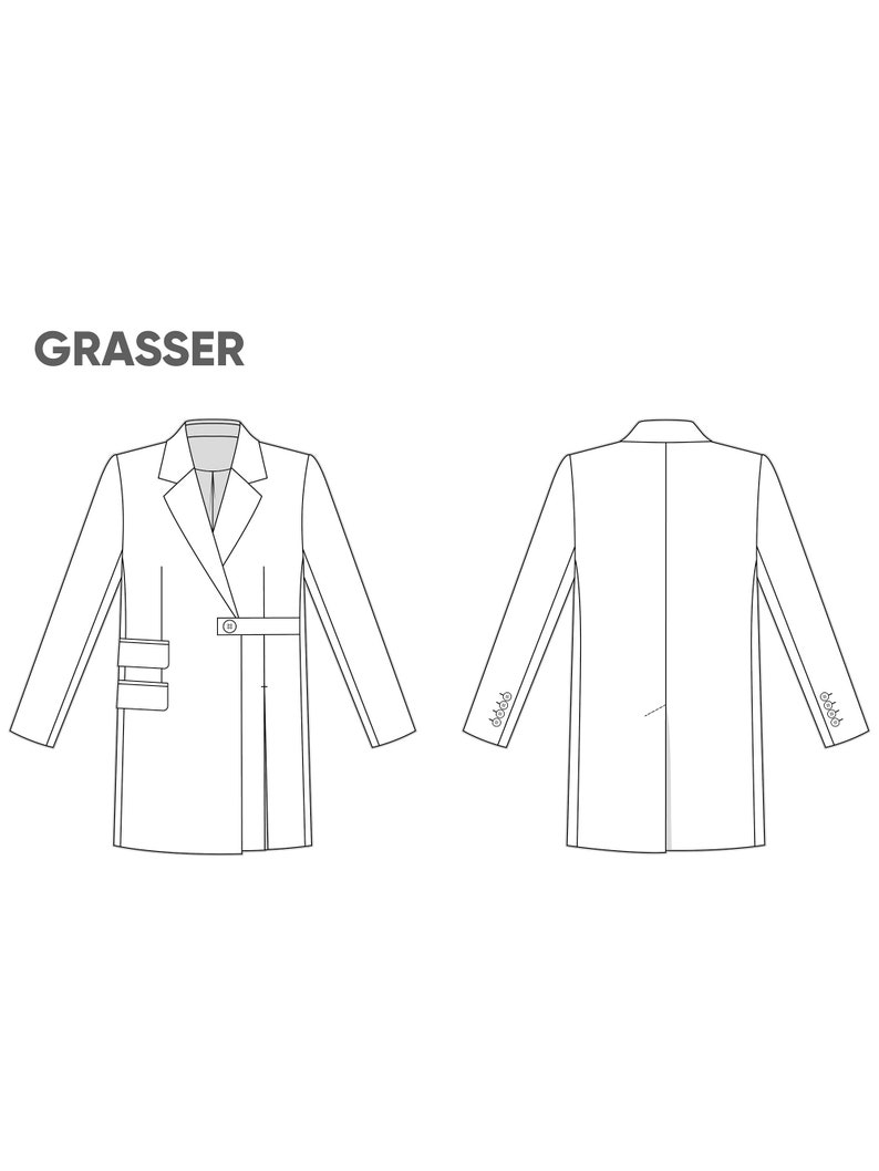 Suit Jacket Pdf Sewing Pattern for Women Sizes 46 / 48 / 50 - Etsy