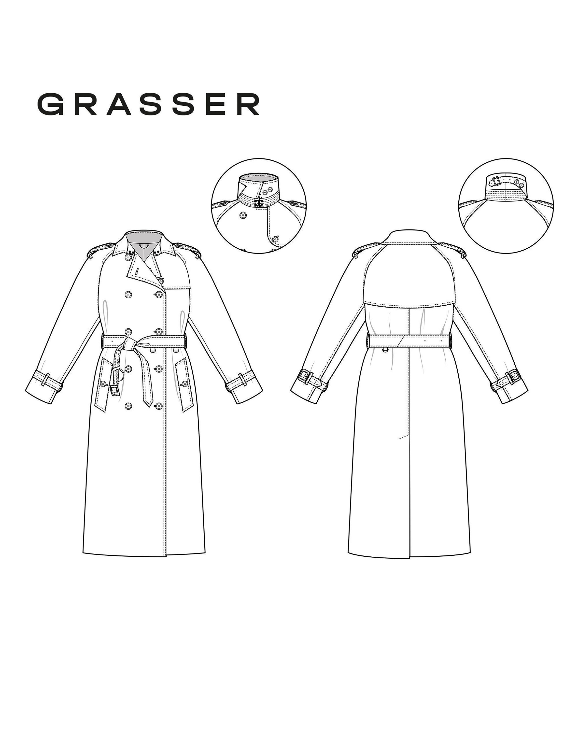 Trench Coat Sewing Pattern for Women Sizes 46 / 48 / 50 RU - Etsy Canada
