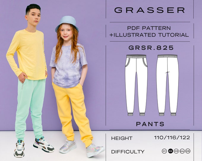 PDF Pattern of Agathe and Théo Slouchy Pants Unisex English and French - Etsy Canada