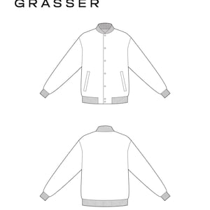 Varsity Jacket Pdf Sewing Pattern for Women | Sizes 42 / 44 / 46 (RU ...