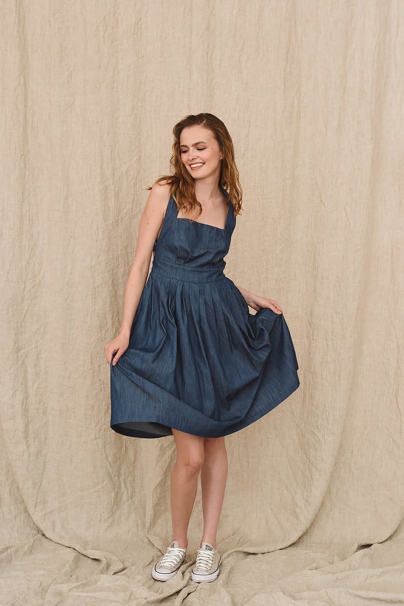 Pinafore Dress Pdf Sewing Pattern With Tutorial | Sizes 48 / 50 / 52 ...