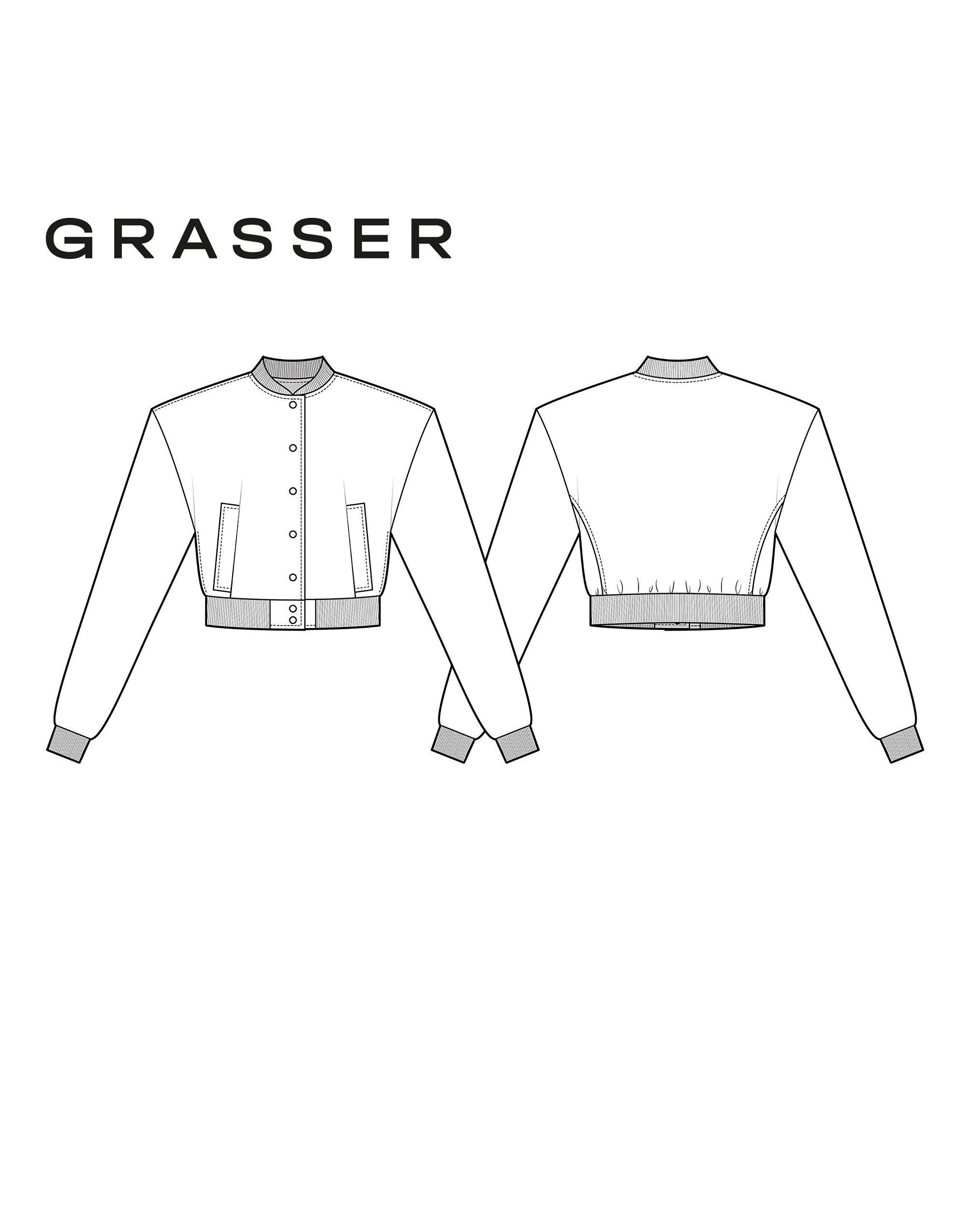 Bomber Jacket Pdf Sewing Pattern With Tutorial Sizes 42 / 44 - Etsy