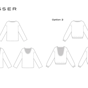 Open Back Jumper Sewing Pattern PDF – Loose Pullover DIY – Digital ...