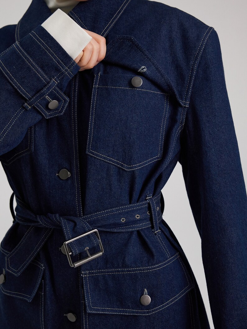Denim Trench Coat Sewing Pattern PDF | Unlined Coat DIY | Sizes 46 / 48 ...