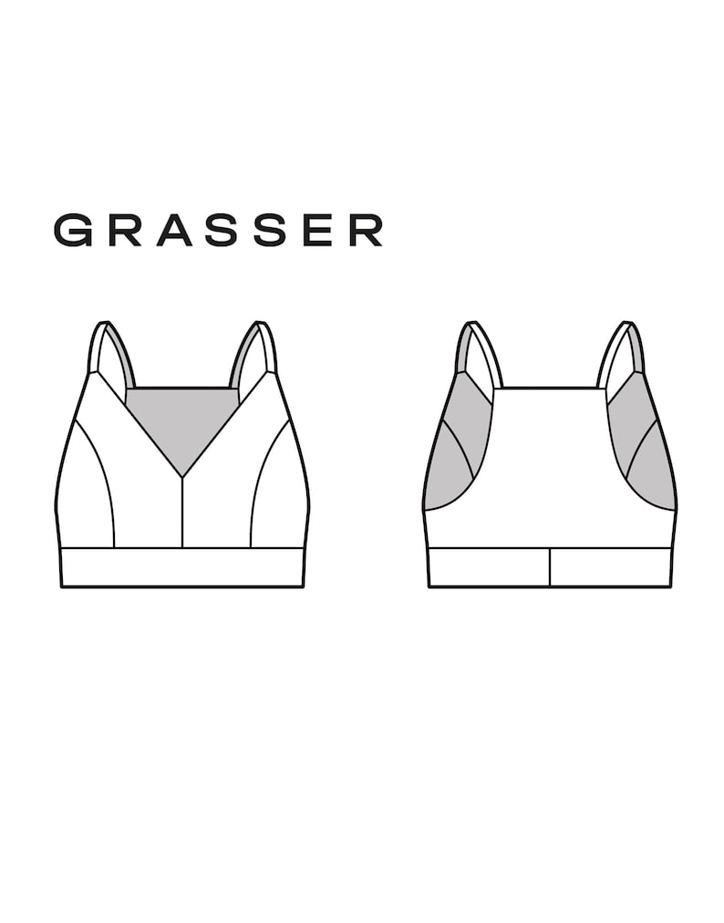 Sport Bra Pdf Sewing Pattern With Tutorial Sizes 85D / 85E / - Etsy