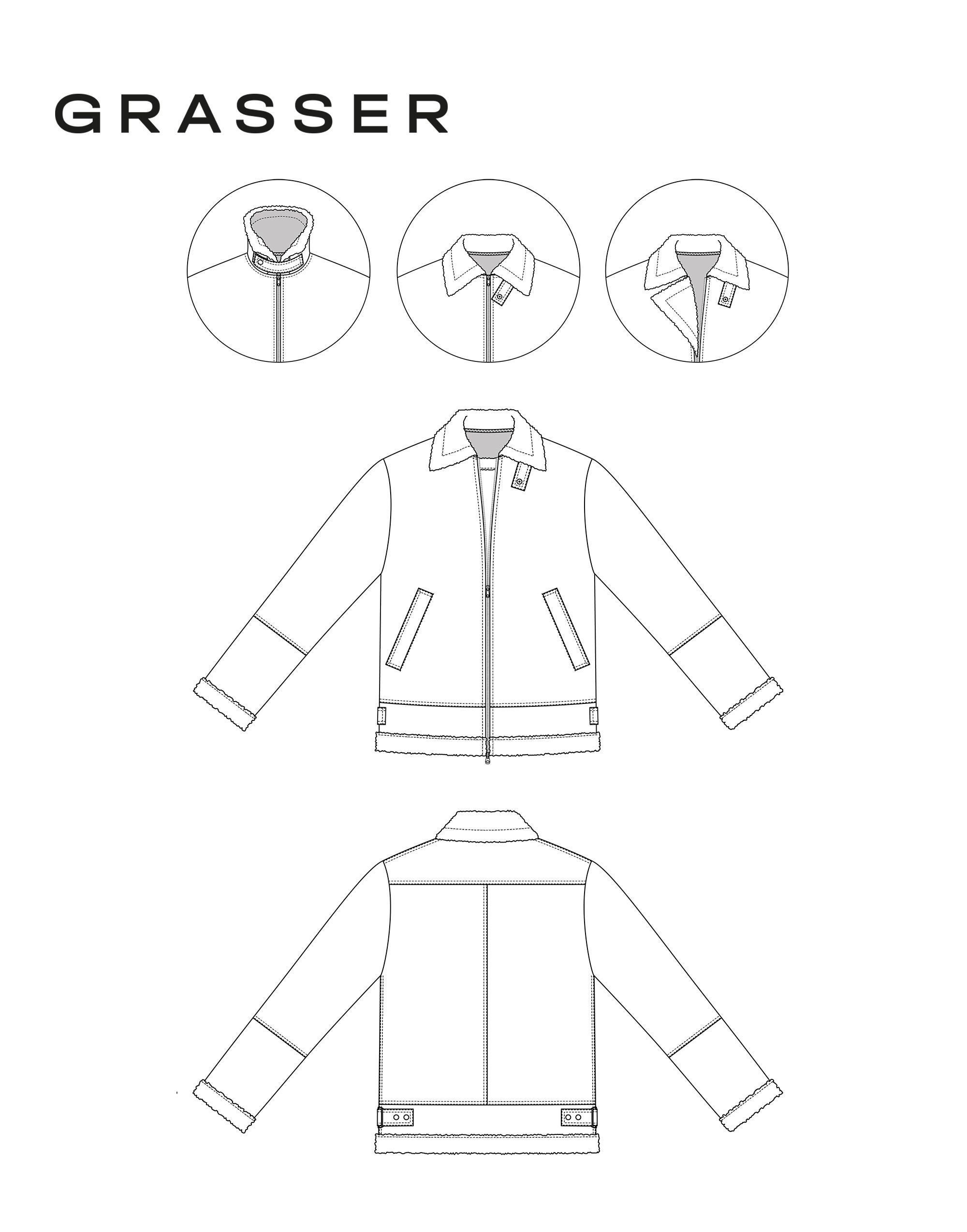 Aviator Jacket Pdf Sewing Pattern for Men | Sizes 52 / 54 / 56 (RU ...