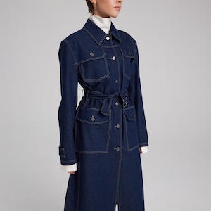 Denim Trench Coat Sewing Pattern PDF | Unlined Coat DIY | Sizes 46 / 48 ...