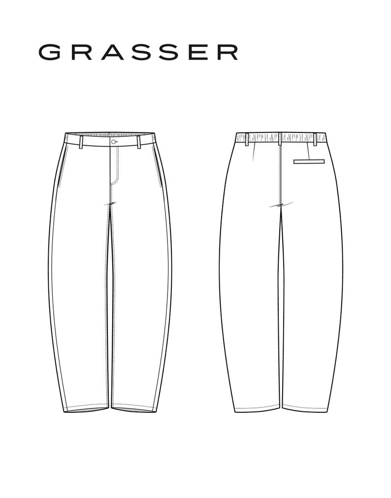 Barrel Jeans Sewing Pattern No.1316 | Men's Baggy Trousers | Sizes 48 ...