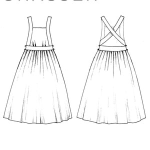Pinafore Dress Pdf Sewing Pattern With Tutorial | Sizes 46 / 48 / 50 ...